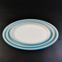 China Stable And Low-Noise Colorful Melamine Serving Blue Tray For Schools Or Hotel for sale