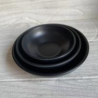 China Eco-friendly Black 100% Melamine Tableware Bowl Smooth Surface Easy To Clean for sale