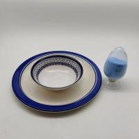 China Food Grade Melamine Dinnerware Raw Material Formaldehyde Molding Compound Powder Blue Color for sale