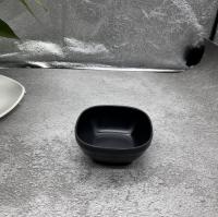 China Black Matte Square Small Melamine Bowls For Food Grade Requirements for sale