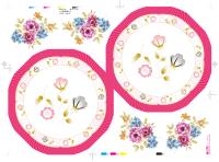 China Printed Decal Paper With Customizable Pattern For Melamine Tableware With Size 59*44CM for sale