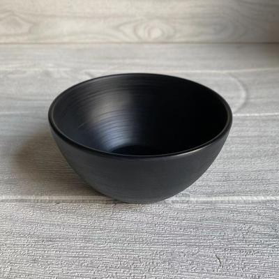 China Black Melamine Bowl 100% Food Grade Customizable Logo for sale