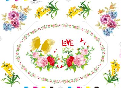 China Printed Paper For Melamine Tableware With Customized Designs Of Size 59*44CM for sale