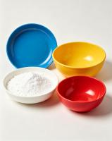 China High Temperature Resistance Food Grade Melamine Molding Compound, 99.8% Pure Non-toxic A5 Melamine Powder, Durable Scratch Resistant Amino Molding Plastic For Melamine Tableware Dinnerware for sale
