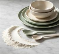 China Food Grade A1 Urea Moulding Compound Powder with 99.8% Melamine Content and Flexural Strength ≥50MPa for Melamine Tableware Production for sale
