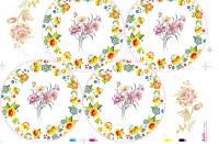 China Premium Melamine Transfer Decal Paper with Customizable Flower Design for High-Temperature Resistance and Seamless Surface Integration for sale
