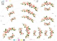China Premium Melamine Transfer Decal Paper with Customizable Flower Design for High-Temperature Resistance and Seamless Surface Integration for sale