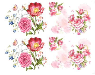 China High-Grade Melamine Decal Paper with Custom Floral Patterns for Durable Tableware and Furniture Decoration for sale