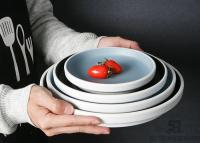 China Modern Simple Two-Color Melamine Plate - Lead Free, Scratch Resistant, BPA-free Dinnerware for Hotels and Restaurants for sale