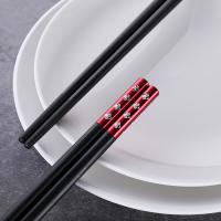 China Reusable Personalized Black Plum Drill Alloy Chopsticks Plastic SGS Certification for sale