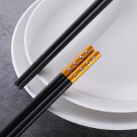China Reusable Personalized Black Plum Drill Alloy Chopsticks Plastic SGS Certification for sale