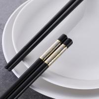China Fiberglass Silver Color Alloy Chopsticks Series Japanese Non Slip Family Use for sale