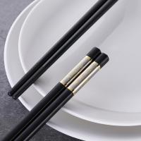 China Fiberglass Silver Color Alloy Chopsticks Series Japanese Non Slip Family Use for sale