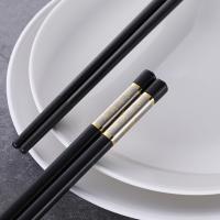 China Fiberglass Silver Color Alloy Chopsticks Series Japanese Non Slip Family Use for sale