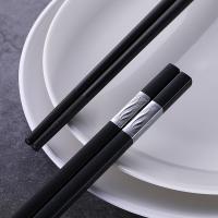 China Square Head Silver Fiberglass Chopsticks Safe Dishwasher Japanese Non Slip for sale