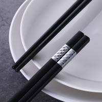 China Square Head Silver Fiberglass Chopsticks Safe Dishwasher Japanese Non Slip for sale