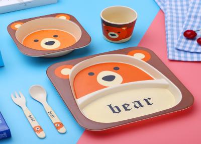 China 5pcs Cute Animal Design Children Melamine Dinnerware Sets for sale