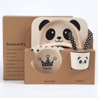 China Lightweight Multicolor Bamboo Fiber Bowl Children'S Tableware Set for sale
