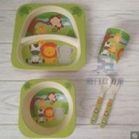 China Household Bamboo Childrens Dinnerware , Bamboo Fiber Dinnerware for sale