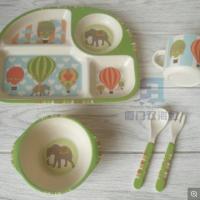 China Adorable Children Bamboo Fiber Tableware Set For Kids for sale
