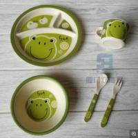China Adorable Children Bamboo Fiber Tableware Set For Kids for sale