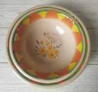 China Round Flat Tableware Melamine Dinnerware Sets Custom Printed Plastic Serving Plate for sale
