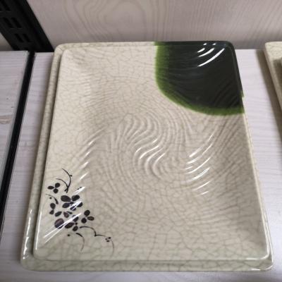 China White OEM Melamine Rectangular Plates For Restaurant for sale