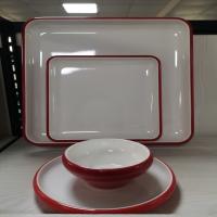 China Restaurant Durable Shallow Plastic Melamine Dinner Plate for sale