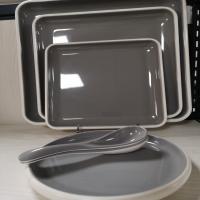 China Restaurant Durable Shallow Plastic Melamine Dinner Plate for sale