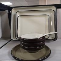China Restaurant Durable Shallow Plastic Melamine Dinner Plate for sale