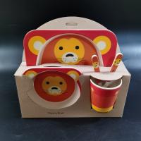 China OEM Durable Cartoon Melamine Tableware Sets With Divided Plate Cup Spoon for sale