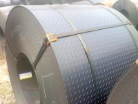 China 600mm-1500mm Hot Rolled Checkered Sheet Metal Coil JIS SS400 for sale