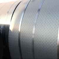 China 600mm-1500mm Hot Rolled Checkered Sheet Metal Coil JIS SS400 for sale