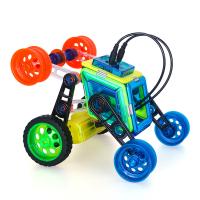 China 34-Piece Magnetic Building Block Set with Remote Control - Transformable Motorcycle & Car Toy with 6 Colors for sale