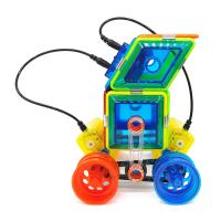 China 34-Piece Magnetic Building Block Set with Remote Control - Transformable Motorcycle & Car Toy with 6 Colors for sale