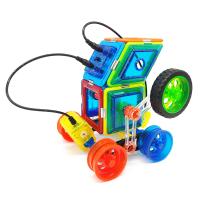 China 34-Piece Magnetic Building Block Set with Remote Control - Transformable Motorcycle & Car Toy with 6 Colors for sale