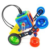 China 34-Piece Magnetic Building Block Set with Remote Control - Transformable Motorcycle & Car Toy with 6 Colors for sale