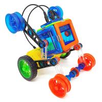 China 34-Piece Magnetic Building Block Set with Remote Control - Transformable Motorcycle & Car Toy with 6 Colors for sale