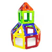 China 30-Piece Magnetic Building Blocks Set with 2 Shapes & 8 Colors for 100+ Geometric Structures - STEM Educational Toy for sale