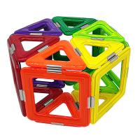 China 30-Piece Magnetic Building Blocks Set with 2 Shapes & 8 Colors for 100+ Geometric Structures - STEM Educational Toy for sale