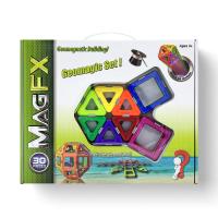 China 30-Piece Magnetic Building Blocks Set with 2 Shapes & 8 Colors for 100+ Geometric Structures - STEM Educational Toy for sale