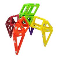China 63-Piece Magnetic Building Tiles Set with 6 Shapes and 6 Colors for Educational STEM Toys for sale