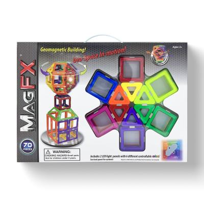 China 70-Piece Intelligent Magnetic Building Tiles Set with 5 Shapes & 8 Colors - STEM Educational Toy for sale