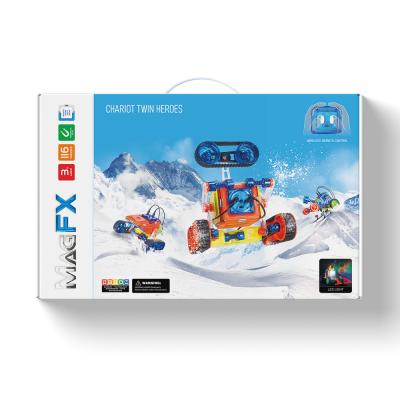 China MAGFX Tank Twin Heroes 116-Piece Magnetic Building Set with Dual Remote Control Tanks for STEM Education for sale