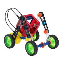 China OEM Intelligent Magnetic Building Blocks Set with 61 Pieces and 5 Remote Control Vehicles for Educational STEM Toys for sale