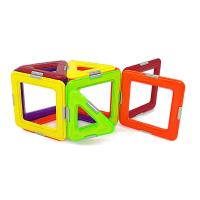 China Mir Space 23-Piece Magnetic Building Blocks Set with Rotating Car Window - 12 Squares & 10 Triangles for 100+ Shapes for sale