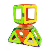 China Mir Space 23-Piece Magnetic Building Blocks Set with Rotating Car Window - 12 Squares & 10 Triangles for 100+ Shapes for sale