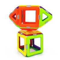 China Mir Space 23-Piece Magnetic Building Blocks Set with Rotating Car Window - 12 Squares & 10 Triangles for 100+ Shapes for sale