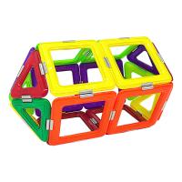 China Mir Space 23-Piece Magnetic Building Blocks Set with Rotating Car Window - 12 Squares & 10 Triangles for 100+ Shapes for sale