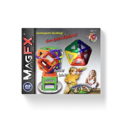 China Mir Space 23-Piece Magnetic Building Blocks Set with Rotating Car Window - 12 Squares & 10 Triangles for 100+ Shapes for sale